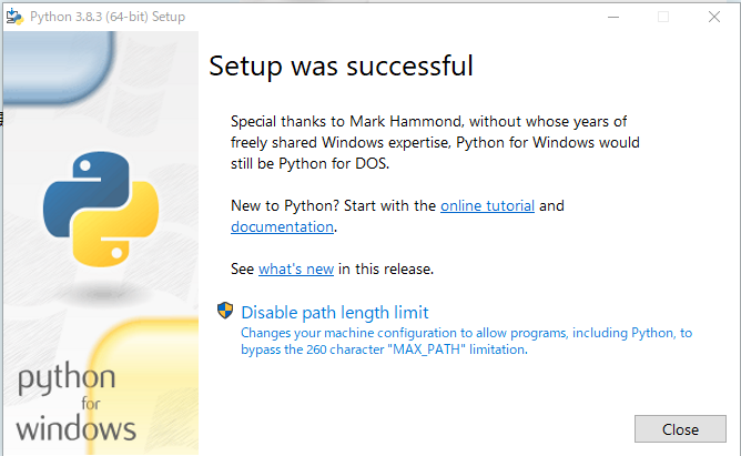 Windows環境にPython3.8とvirtualenvのインストール